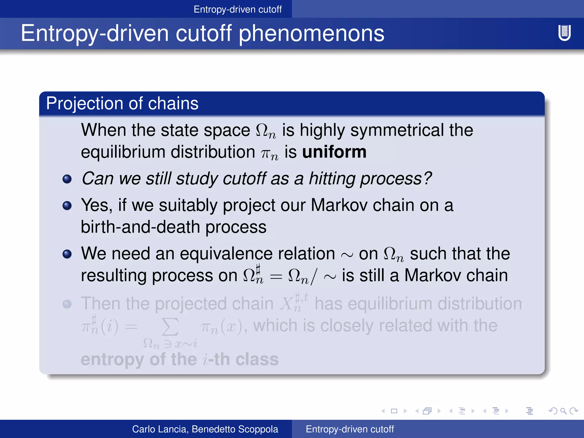 Entropy-driven cutoff phenomena | PDF