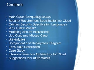 Security Requirement Specification Model for Cloud Computing Services | PPT