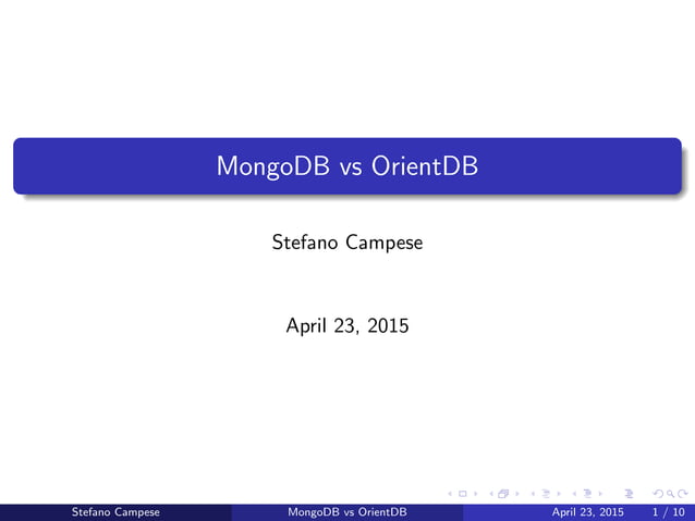 MongoDB vs OrientDB | PDF | Databases | Computer Software and Applications
