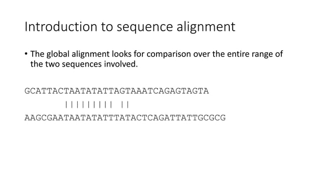 Biological sequences analysis | PPTX