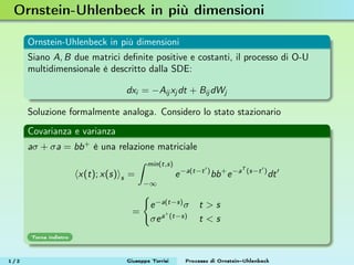 Processo di Ornstein Uhlenbeck | PDF