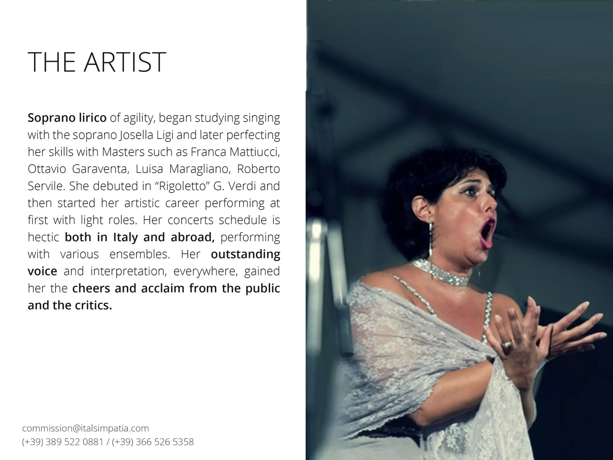 Presentazione ANGELICA CIRILLO SOPRANO SINGER | PPT