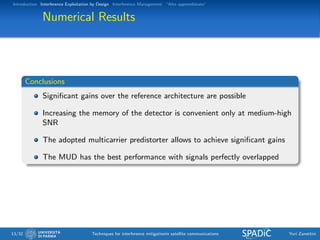 Techniques for interference mitigation in satellite communications | PDF