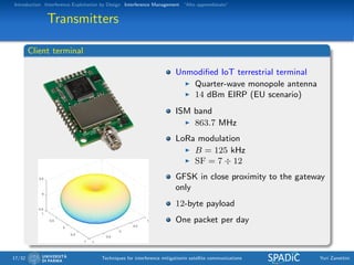 Techniques for interference mitigation in satellite communications | PDF