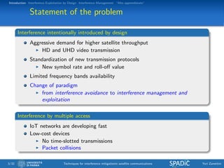 Techniques for interference mitigation in satellite communications | PDF