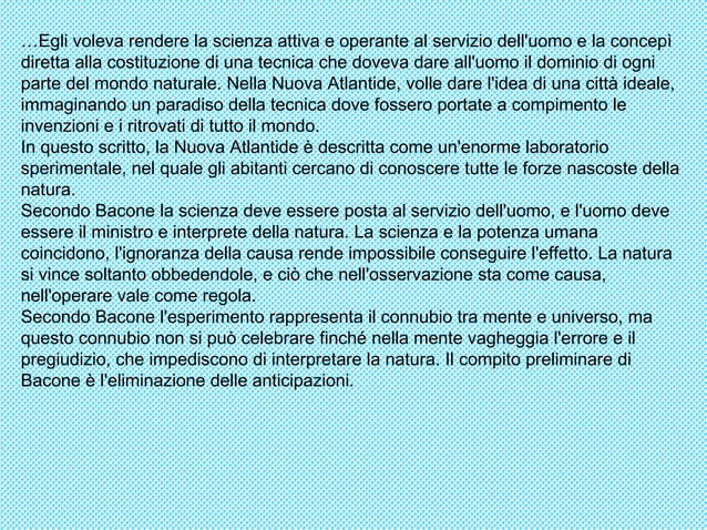Presentazione Bacone | PPT