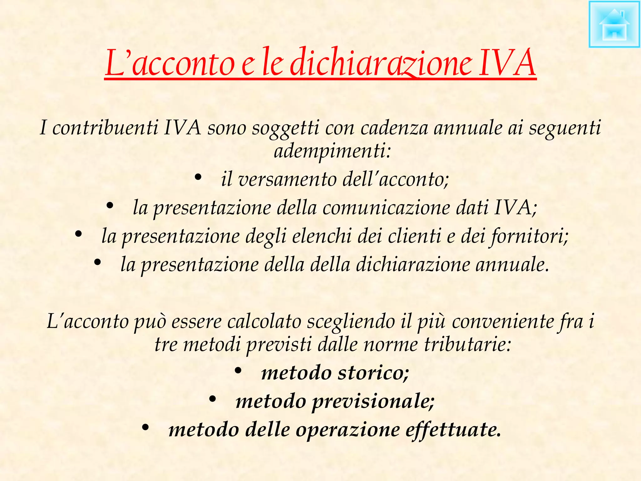 Presentazione IVA | PPT