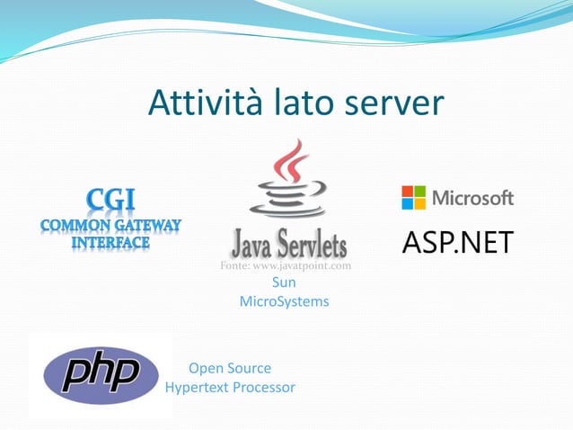 Presentazione - Attività lato client/server | PPTX