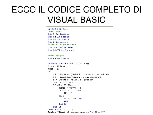Presentazione Pseudocodice | PPT