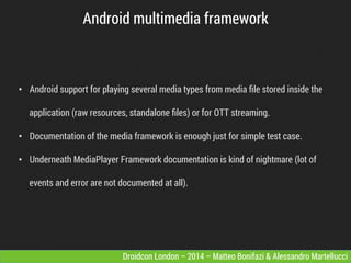 Video Streaming: from the native Android player to unconventional devices | PPT