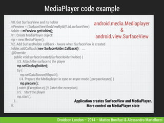 Video Streaming: from the native Android player to unconventional devices | PPT