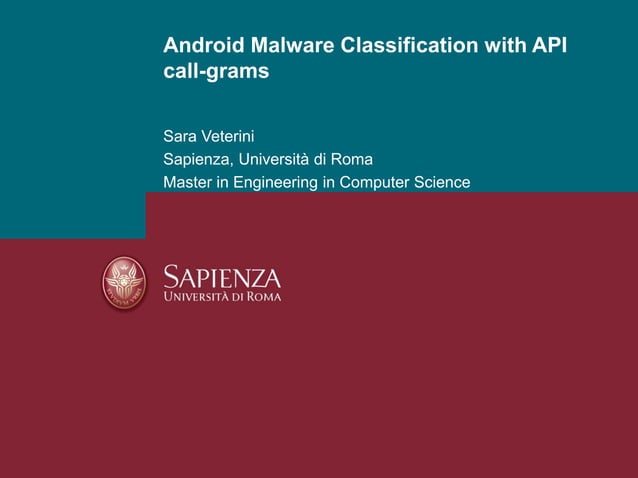 Android Malware Classification With Api Call Grams Ppt