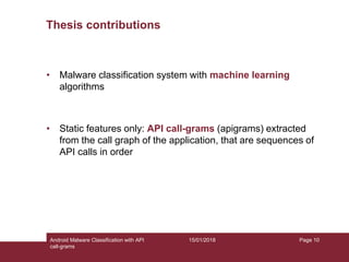 Android malware classification with API call-grams | PPT