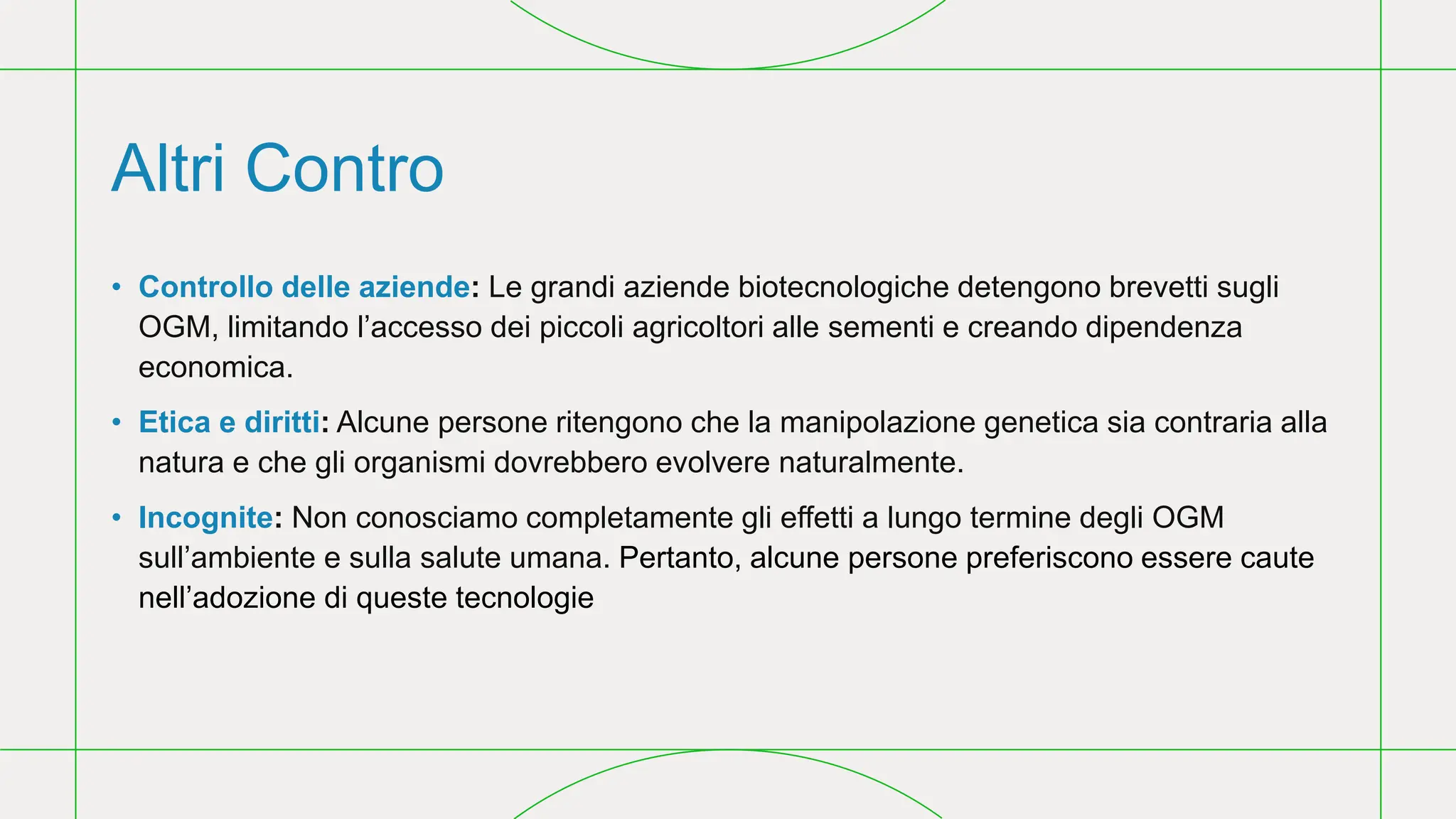 no ogm progettoscienzenaturali educazionecivica | PPTX