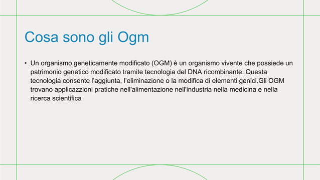 no ogm progettoscienzenaturali educazionecivica | PPT
