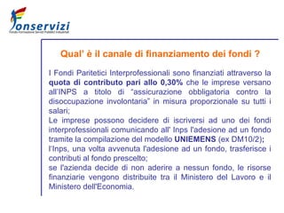 Fondi Interprofessionali | PPT