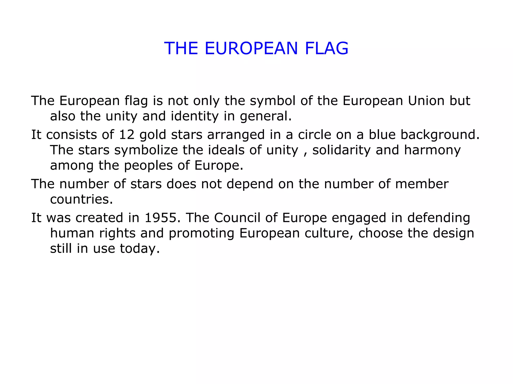 Presentazione1 the eu symbols | PPT