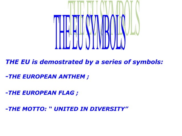 Presentazione1 the eu symbols | PPT