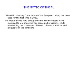 Presentazione1 the eu symbols | PPT