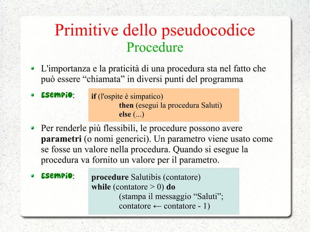 Cosa sono gli algoritmi? | PPT