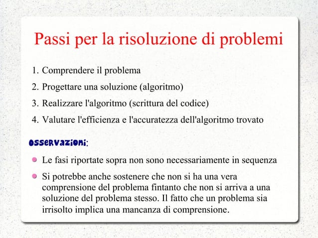 Cosa sono gli algoritmi? | PPT