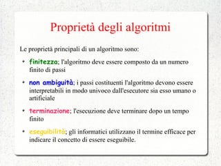 Cosa sono gli algoritmi? | PPT