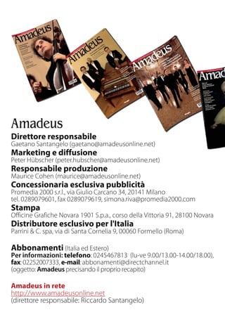 Presentazione Amadeus | PDF