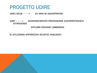 Presentazione Turchi Progetto Udire per BNI | PPT