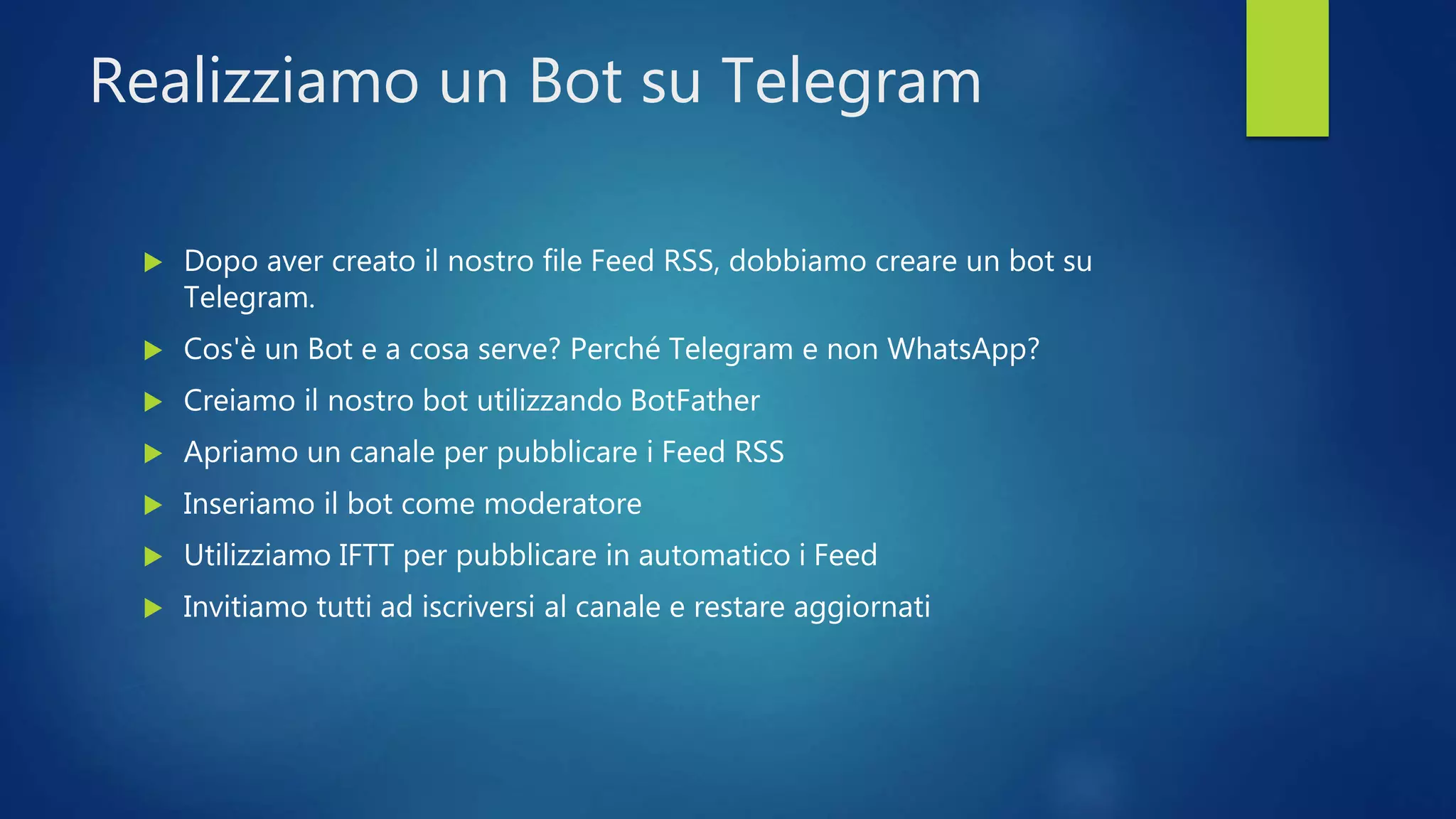 Presentazione Bot Telegram | PPTX