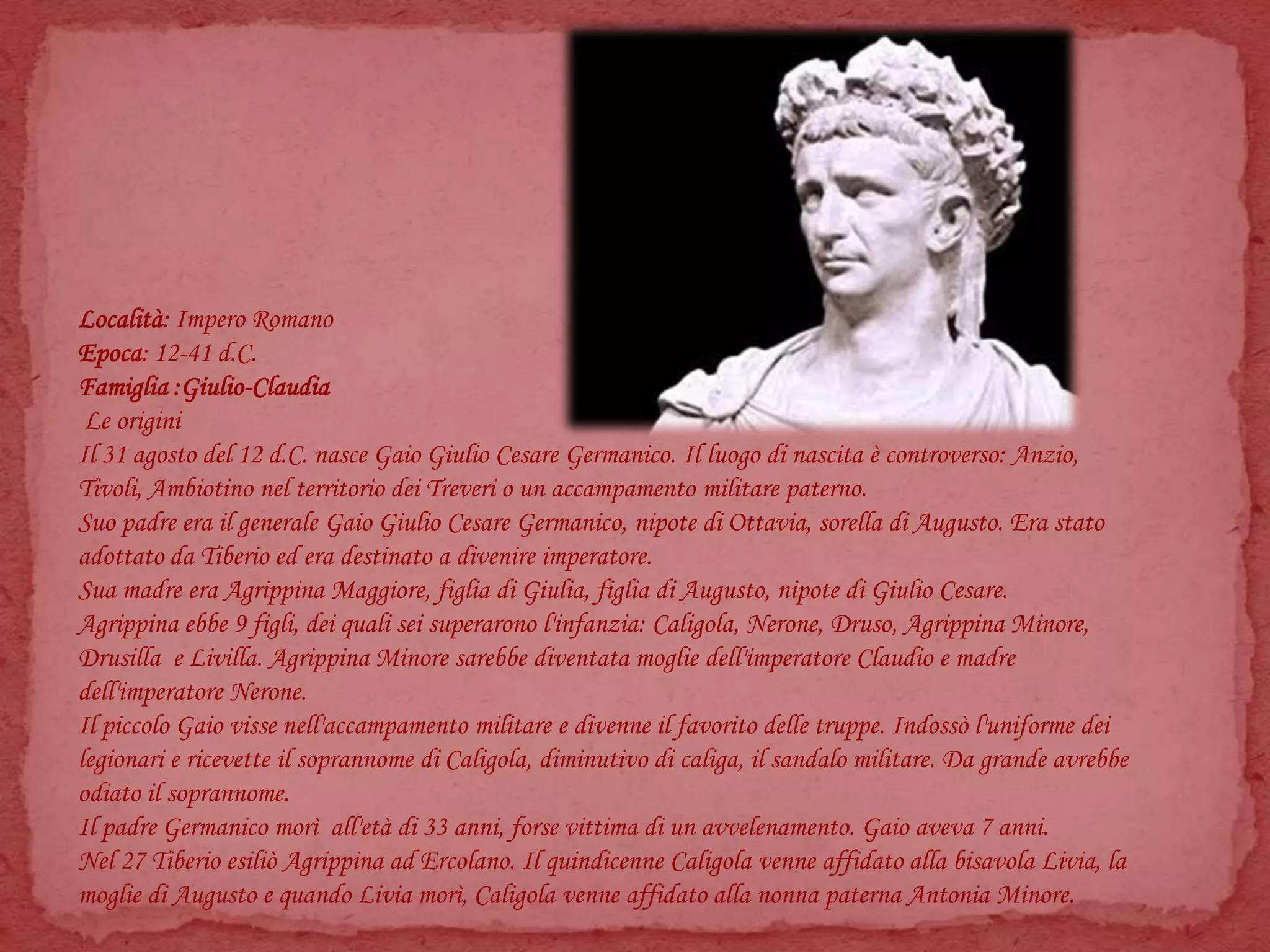Presentazione caligola | PPTX