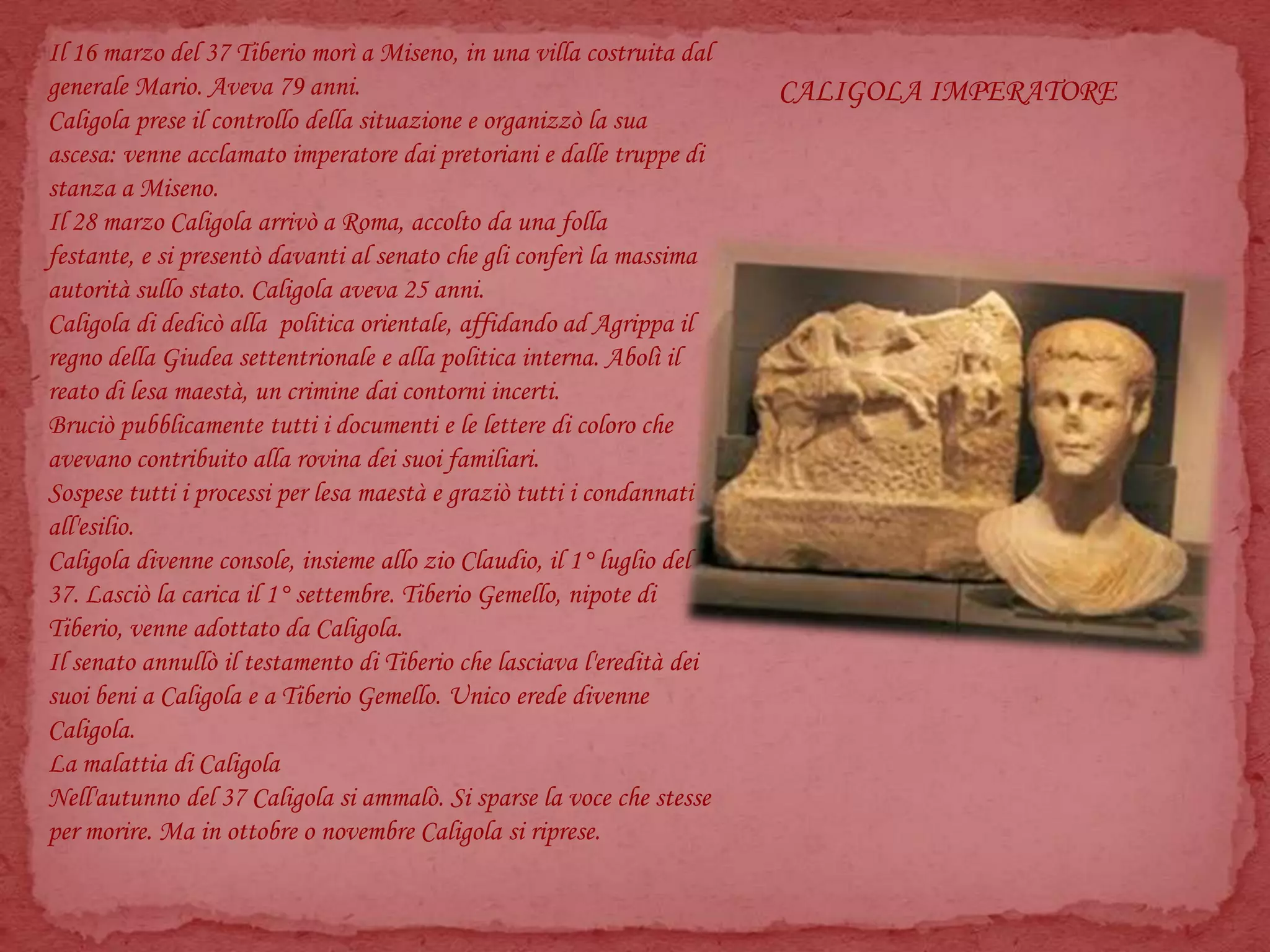 Presentazione caligola | PPTX