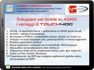Presentazione Evento CBT "Soluzioni Mobile per il Business" | PPT