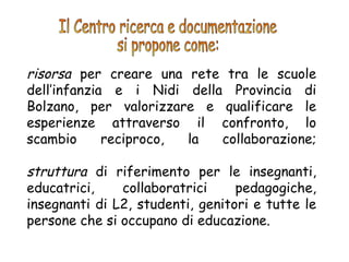Presentazione centro documentazione | PPT