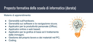 Presentazione Corsi di Informatica di Base per bambini | PDF