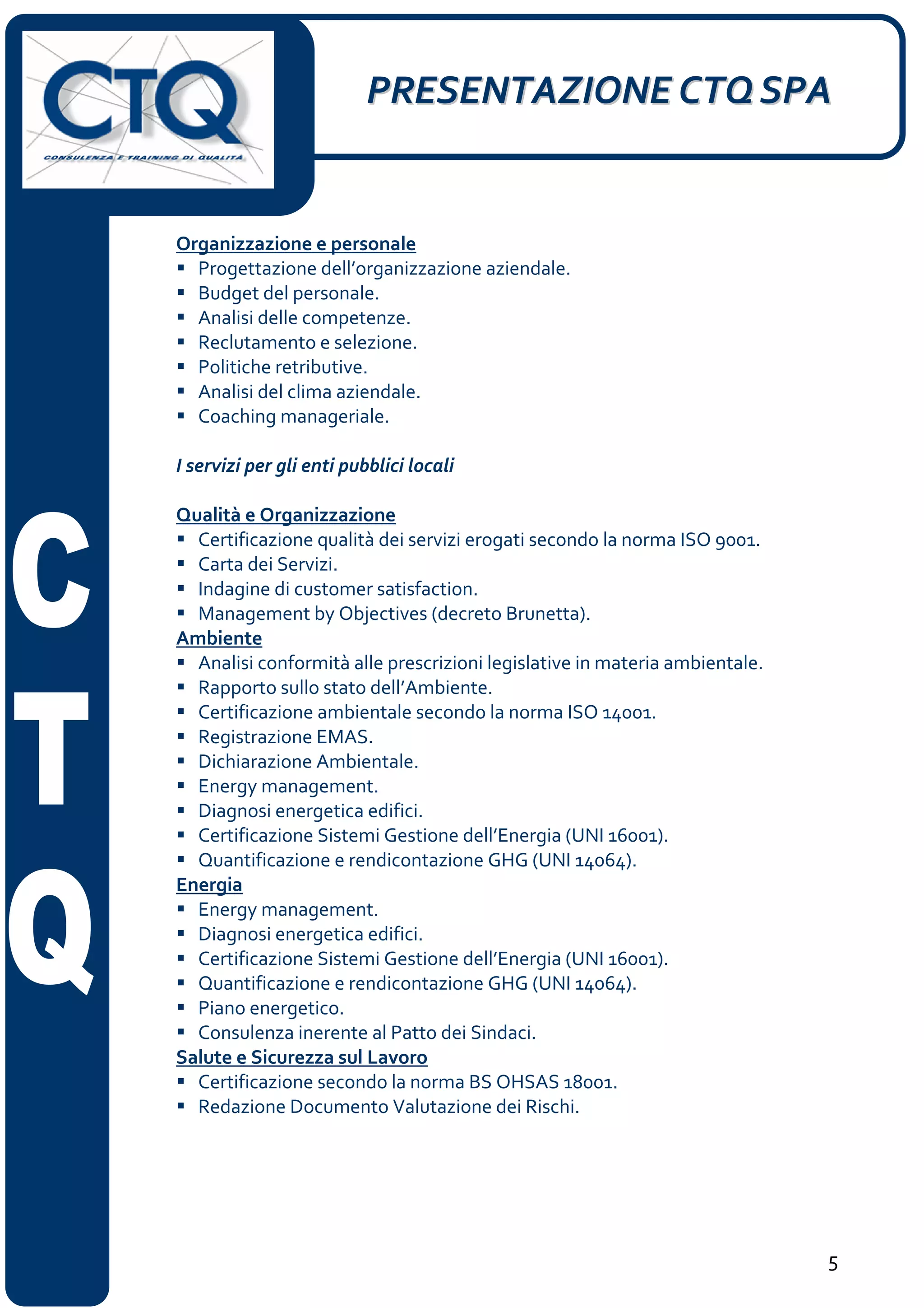 CTQ Spa Presentazione | PDF
