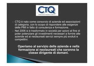 Presentazione ctq "i Master Aziendali" | PPT