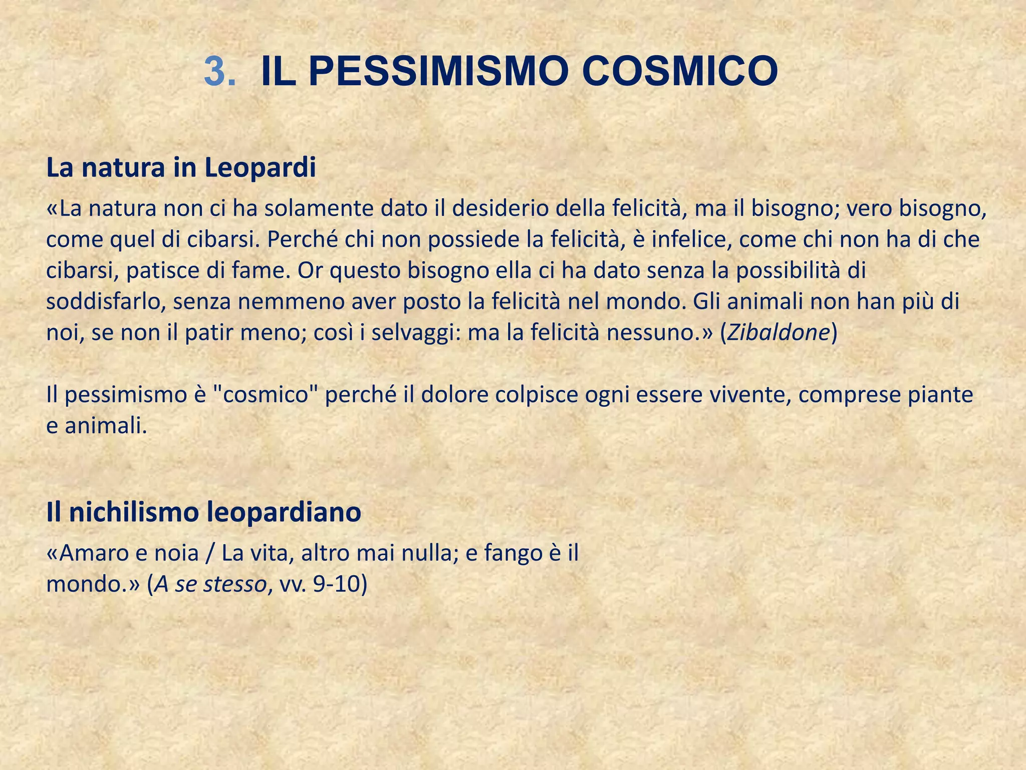 Giacomo Leopardi: le fasi del pessimismo | PPTX