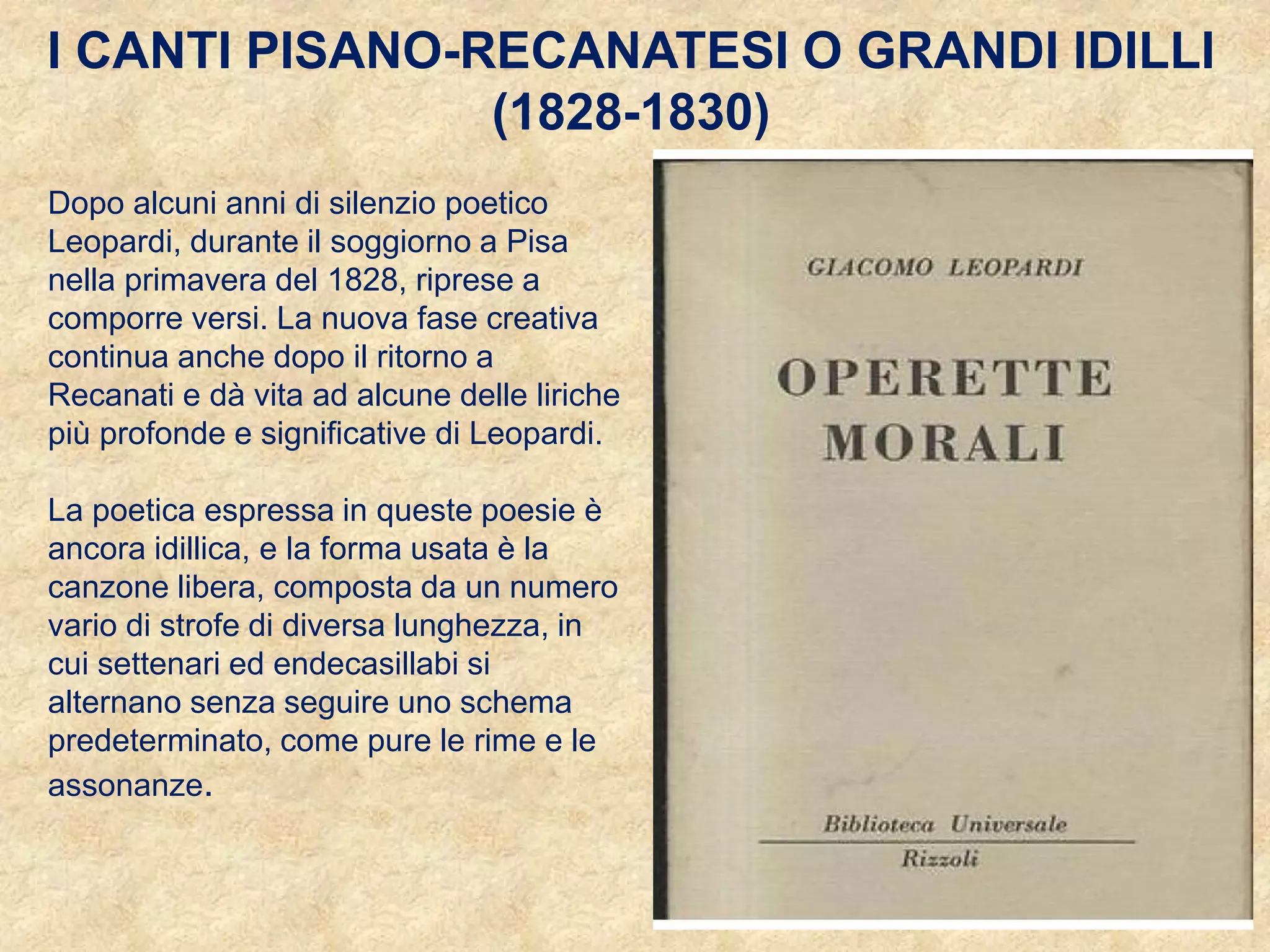 Giacomo Leopardi: le fasi del pessimismo | PPTX