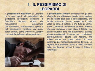 Giacomo Leopardi: le fasi del pessimismo | PPTX
