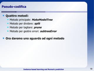 Instance-based learning and Numeric prediction | PPT