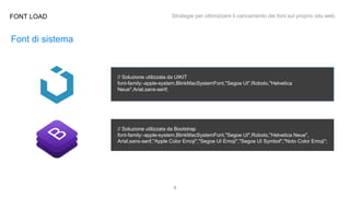 FONT LOAD: strategie per ottimizzare il caricamento dei font sul proprio sito | PPT