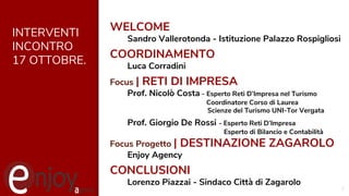 Presentazione Destinazione Zagarolo e Rete di Imprese Pitartima - 17/10 ...