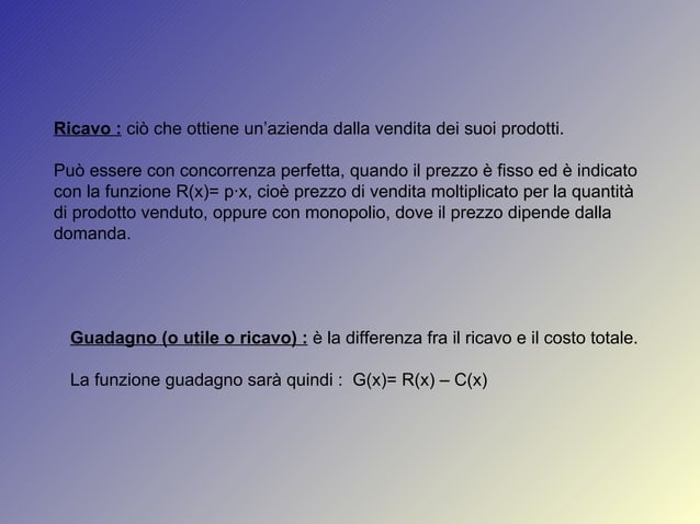 Problemi di scelta nel caso continuo | PPT