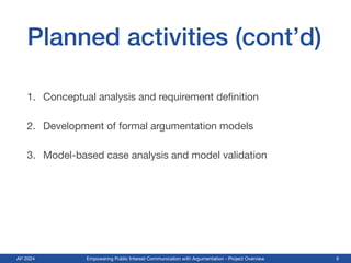 Empowering Public Interest Communication with Argumentation - Project ...