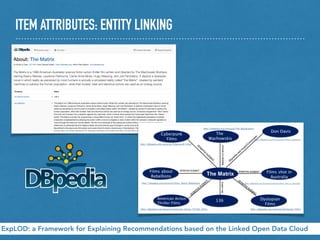 ExpLOD: a framework for explaining recommendations based on the Linked Open Data Cloud | PDF ...