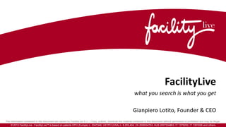 Gianpiero Lotito racconta FacilityLive al Big Data Congress | PPTX