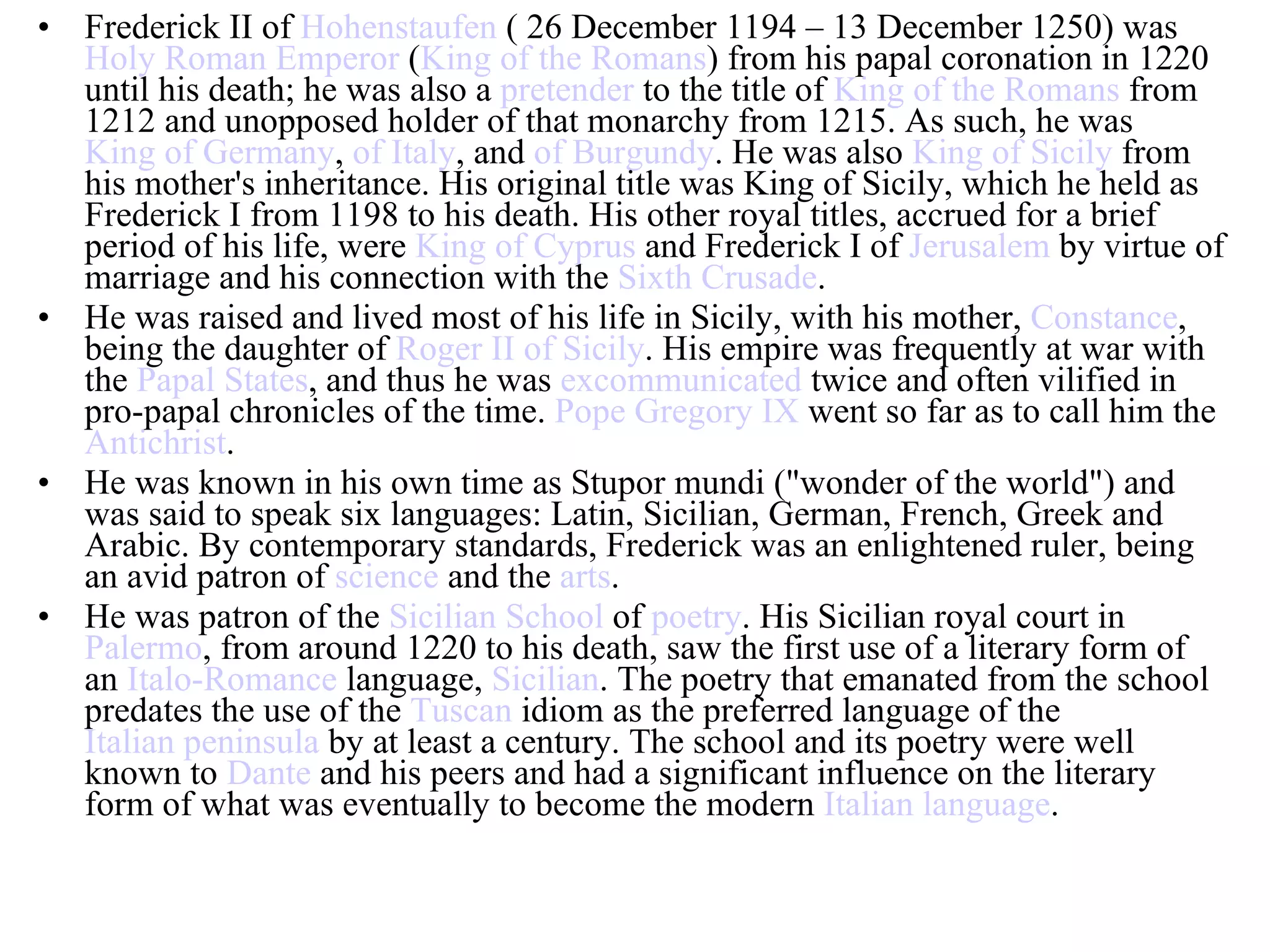 Presentazione Federico Ii | PPT