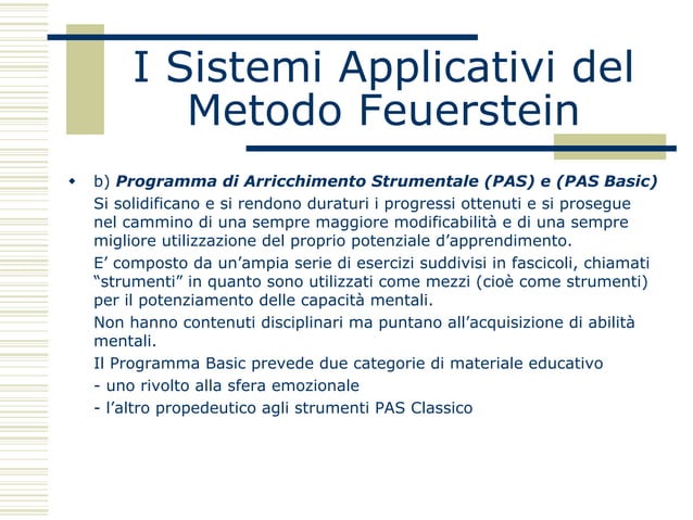 Presentazione feuerstein 2 | PDF