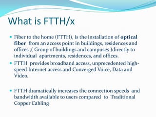 Converged Fiber to The Home, Building and Offices | PPT
