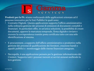 Presentazione gamma services | PPSX | Business | Business and Finance